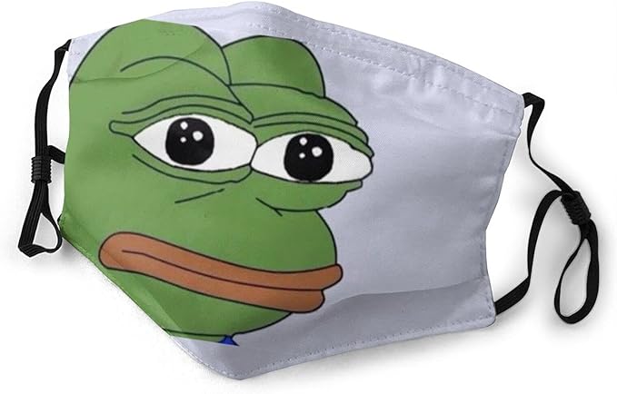 Masks- Pepe The Frog Adult Mouth Breathable and Reusable Bandana Dust ...
