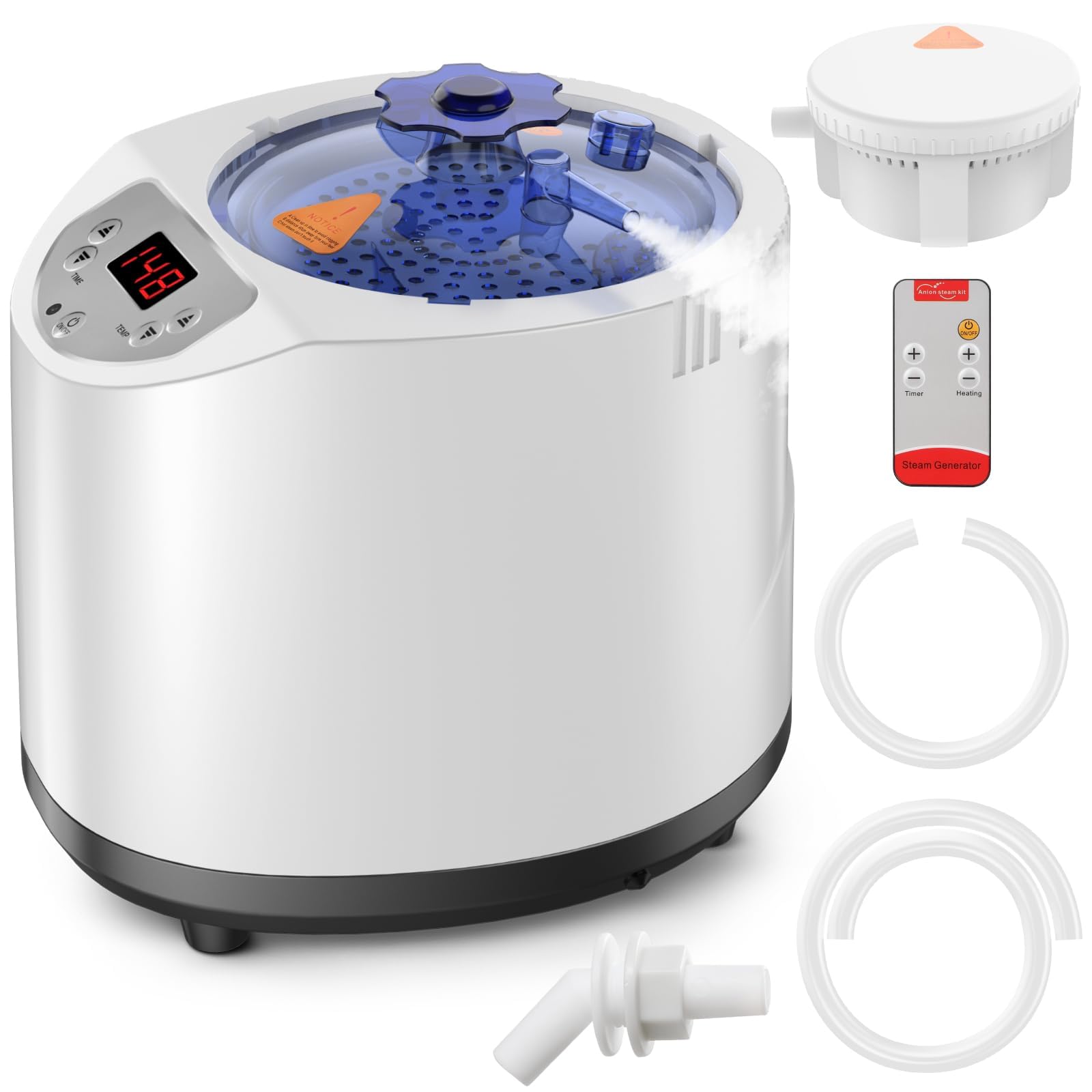 Sauna Steamer Machine, 3L Portable Sauna Steamer, 1200W Steam Generator ...