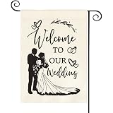 Amazon.com : Baccessor Floral Wedding Ceremony Garden Flag 12.5 x 18 ...
