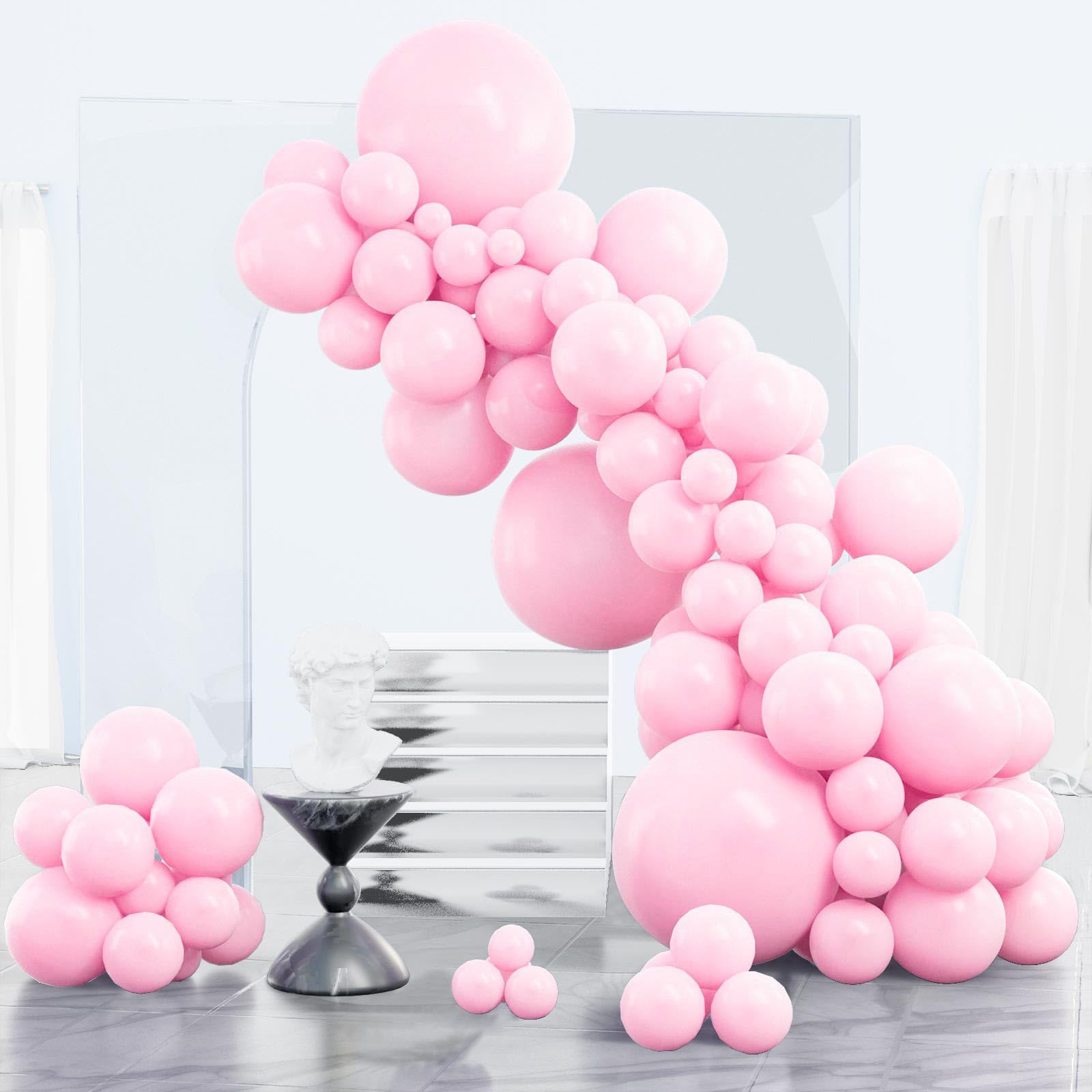 PartyWoo Light Pink Balloons 85 pcs Different Sizes of 18 12 10 5 Inch ...