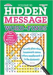 Hidden Message Word-Finds Puzzle Book-Word Search Volume 90: Kappa ...
