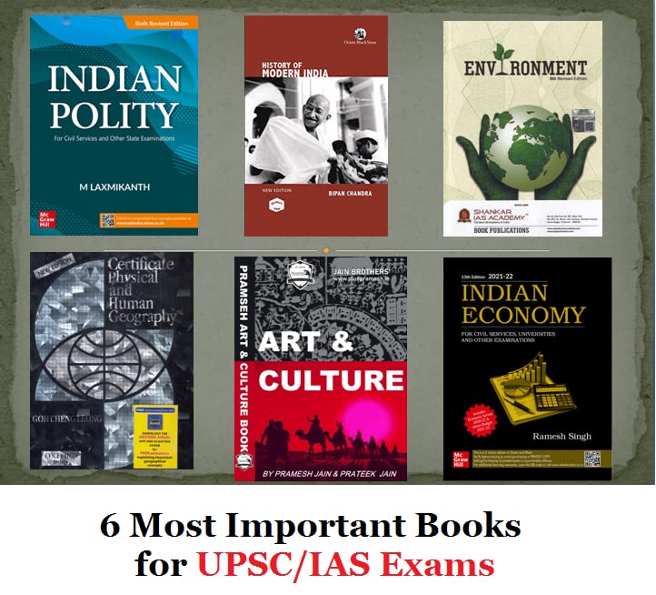 6 Must Have Book for UPSC | 1. M Laxmikant, 2. Modern Indian History ...