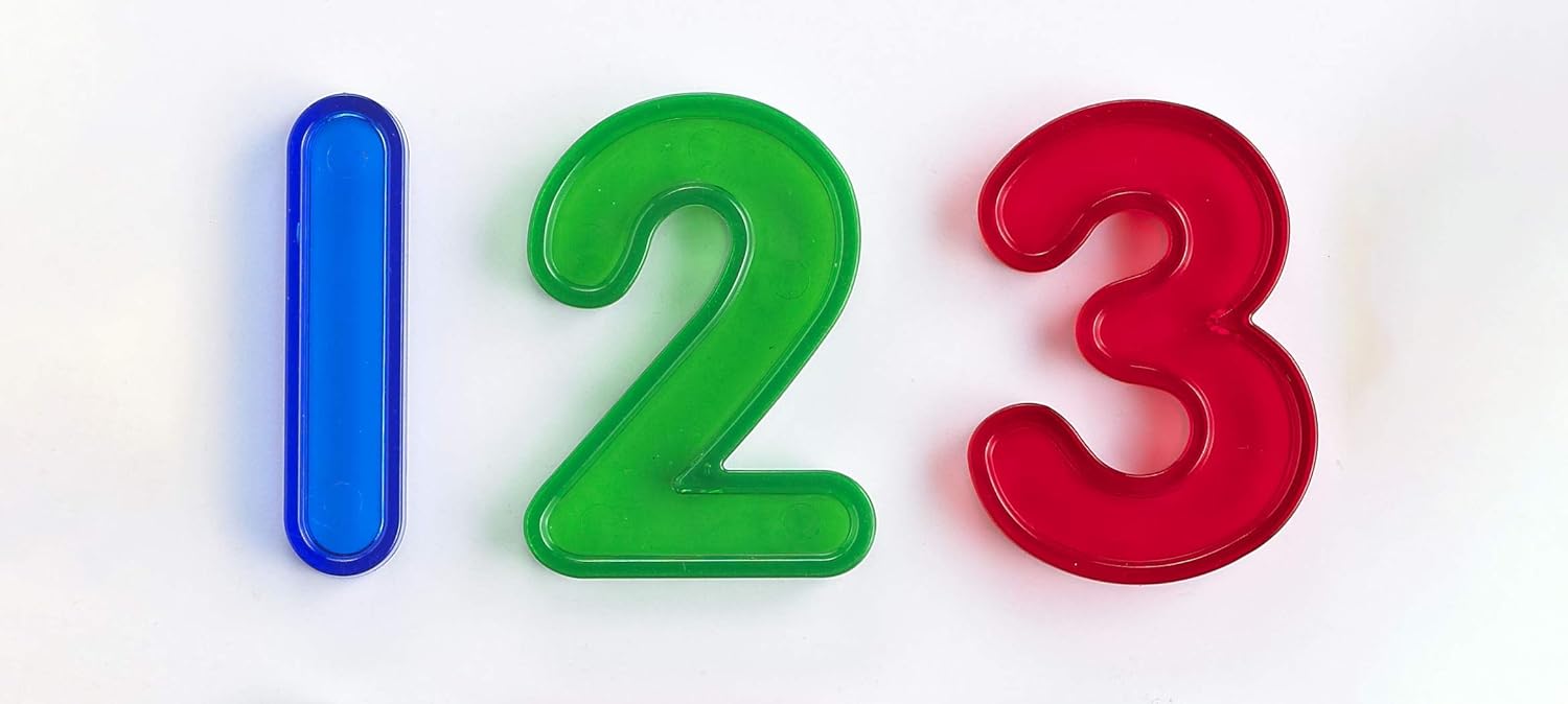 edx education 75116 Translucent Plastic Numbers, Pack of 10 ...