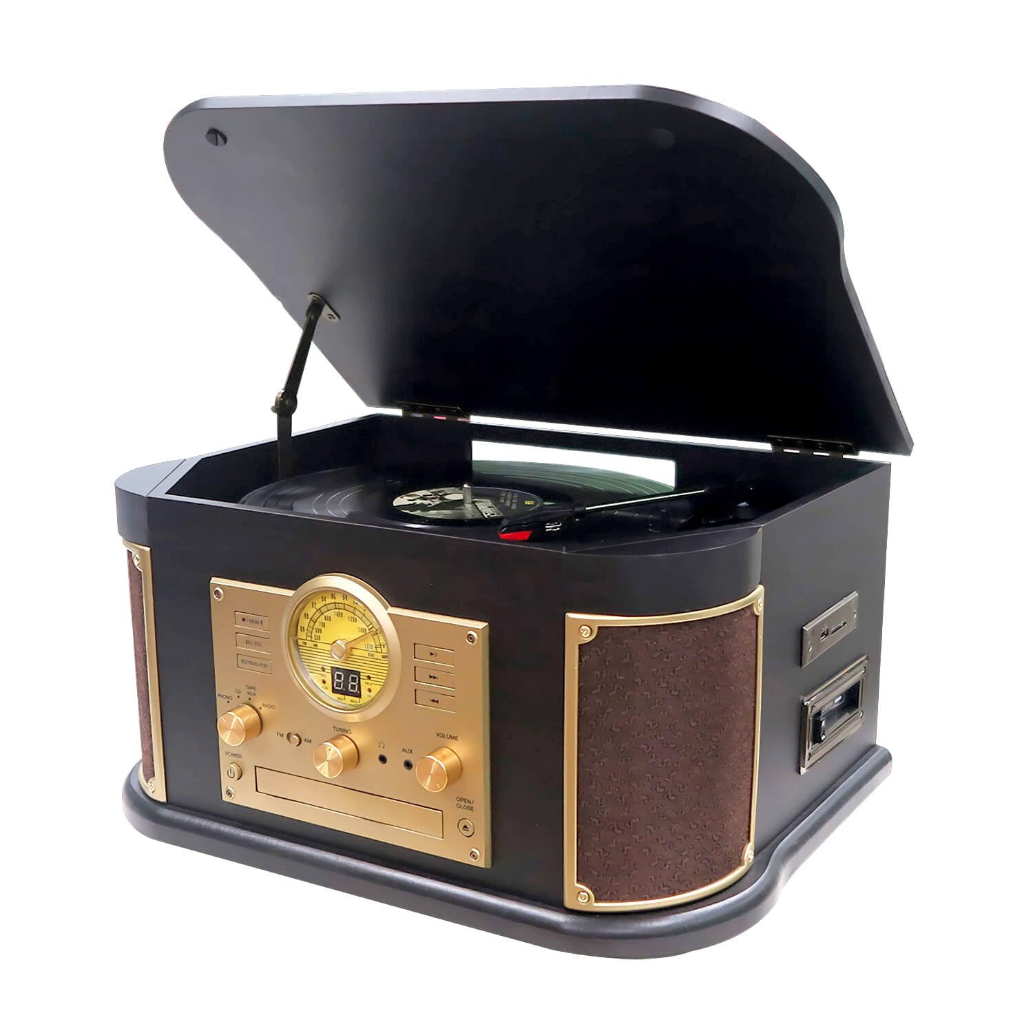 Mua All-in-One Record Player 3 Speed Bluetooth Vintage Turntable CD ...