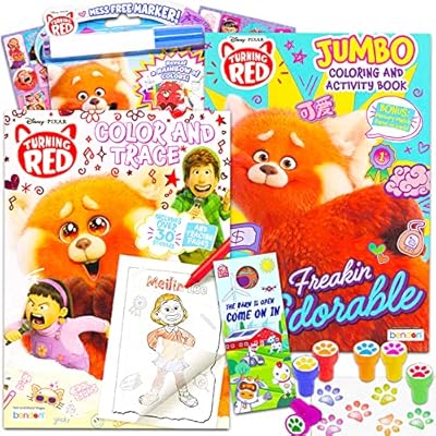 Buy Disney Turning Red Coloring Book Super Set for Kids - Bundle with 3 ...