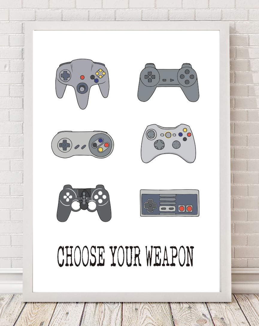 Gaming Games Console A4 Poster Print PO225: Amazon.co.uk: DIY & Tools