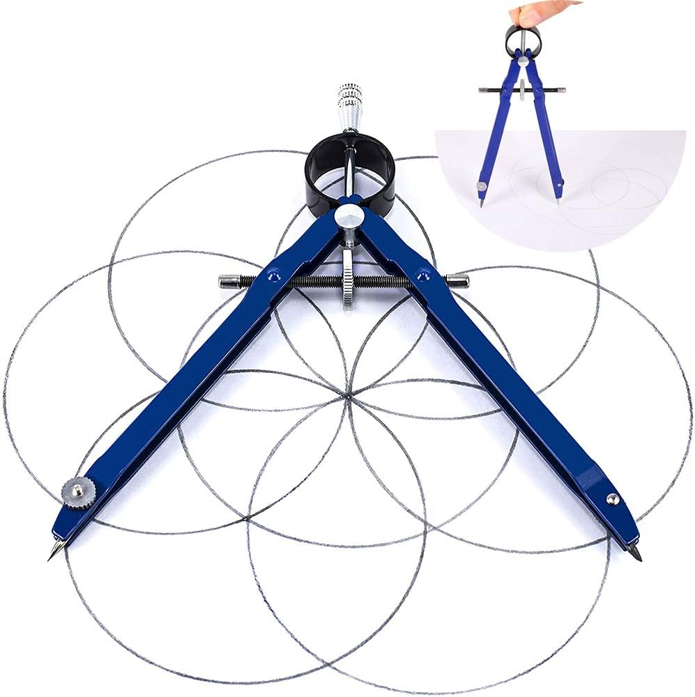 Ziyero 2 Stück Praktisch Zirkel Set Metall Präzisions Geometriezirkel ...