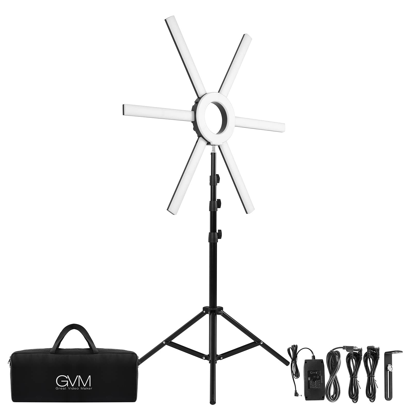 GVM Ring Light Kit with Tripod, 90W LED Circle Light with Detachable ...