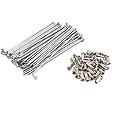 Amazon.com: uxcell 36pcs Silver Tone 4mm Thread Dia 160mm Length ...