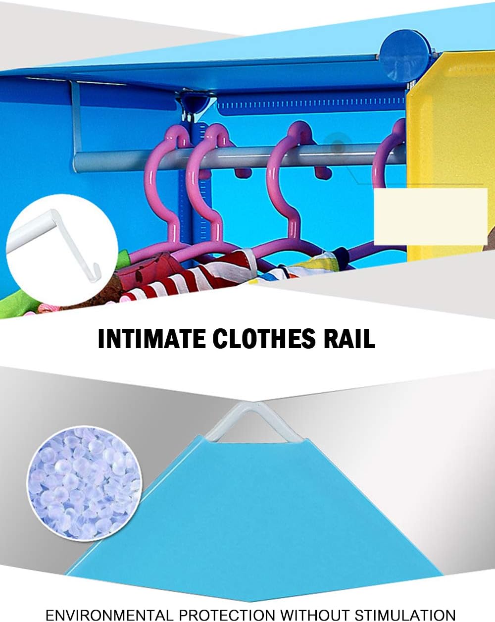 SPDYCESS Portable Cartoon Clothes Cube Closet Kids Wardrobe Combination ...