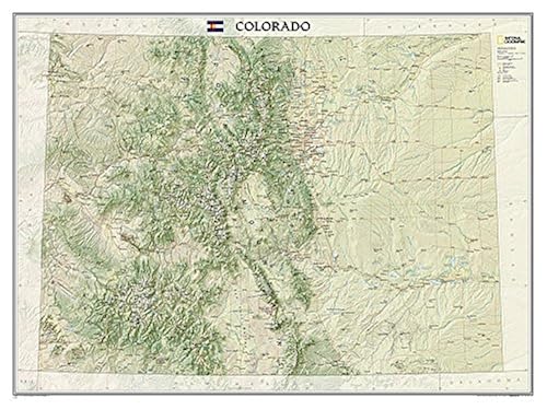 National Geographic Colorado Wall Map (40.5 x 30.25 in) (National ...