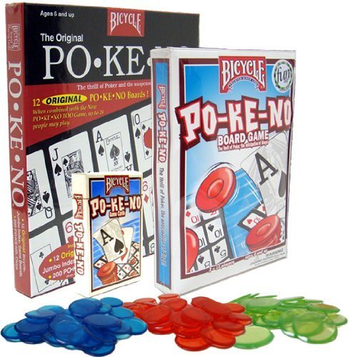 Ultimate Pokeno Deluxe Set with 100 each free green, red & blue bingo ...