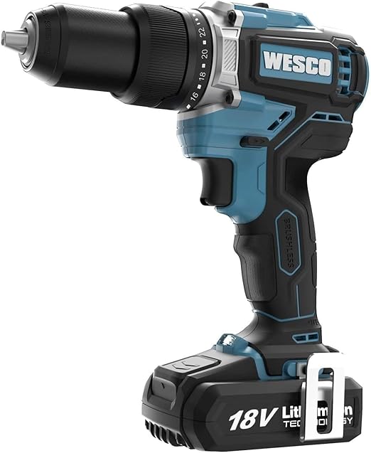 WESCO Brushless Trapano Avvitatore 18V, Trapano a Percussione a ...