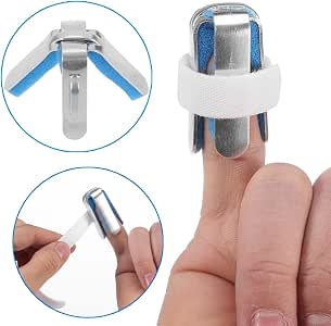 Amazon.com: 4-Sided Finger Splints, 1 Pair Recovery Injury Pain Bending ...