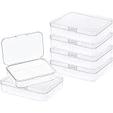 Amazon.com: 6 Pcs Mini Plastic Storage Containers Box with Lid, 4.5x3.4 Inches Clear Rectangle ...