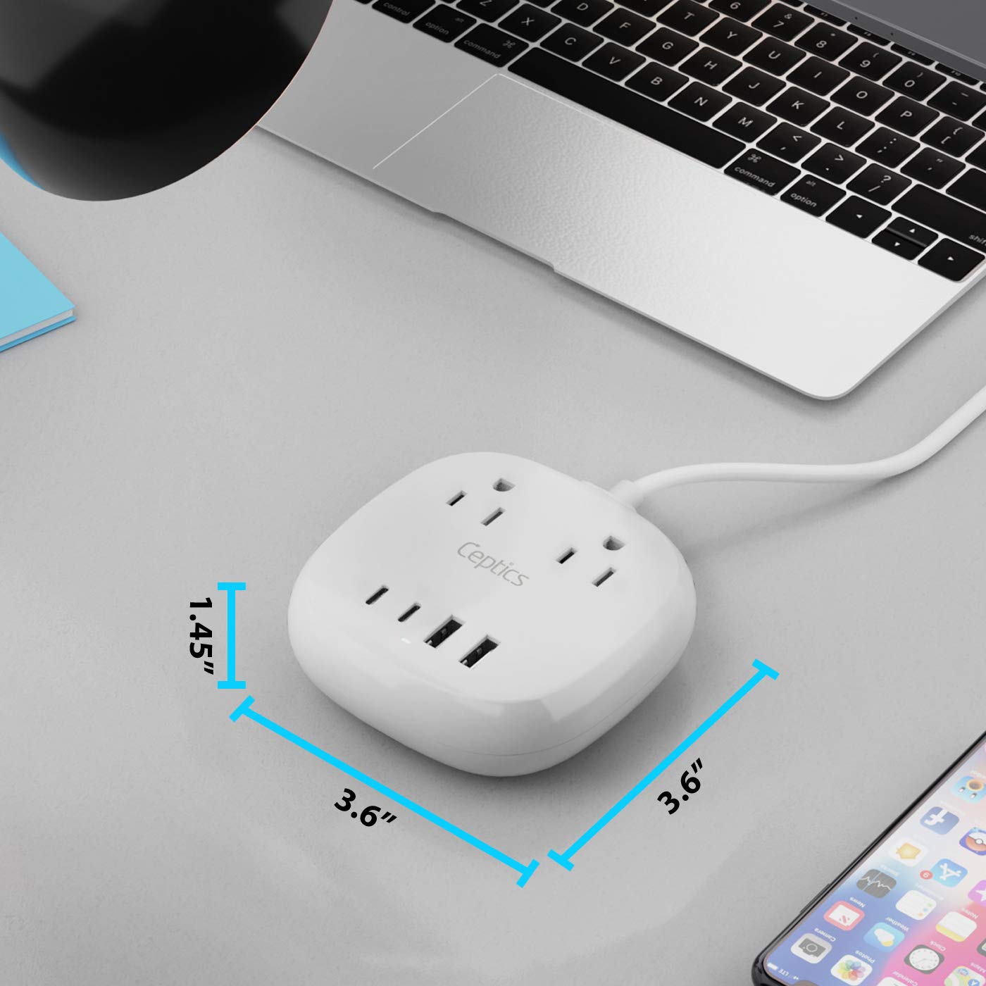 Mua USB Power Strip - Surge Protection - Small & Compact Travel Size ...