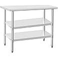 Amazon.com: HARDURA Stainless Steel Prep & Work Table 24 x 48 Inches ...