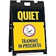 Amazon.com: Sigo Signs Quiet Training In Progress Sidewalk Sign Kit ...