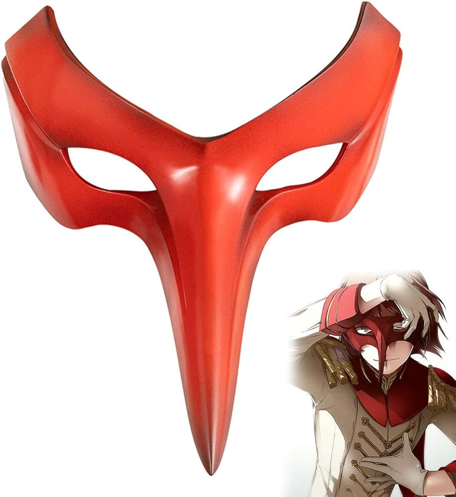 Tiff-K P5 Persona 5 Mask, Goro Akechi Half Face Mask Decorative Mask ...