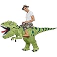 Amazon.com: One Casa Inflatable Costume Dinosaur Riding T Rex Air Blow ...