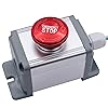 mxuteuk 22mm Stainless Steel Metal Latching Emergency Stop Push Button Switch Waterproof IP65 12 ...