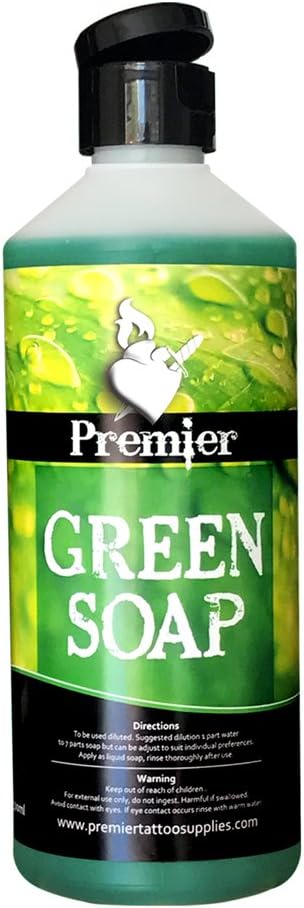 Tattoo Green Soap, Cleaning & Hygiene - Studio Supplies 500ml & 1000ml (500ml Concentrate ...