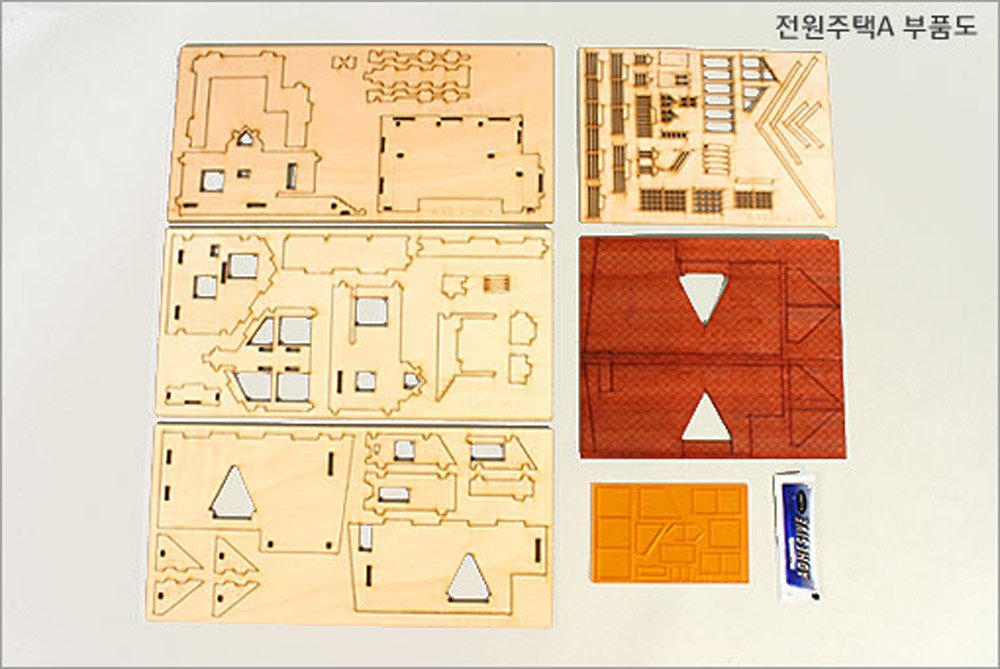 Mua Desktop Wooden Model Kit Garden House A with a Large Deck by ...