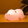 Amazon.com: Kids Night Light Cute Hippo Night Lamp with 3 Speed ...