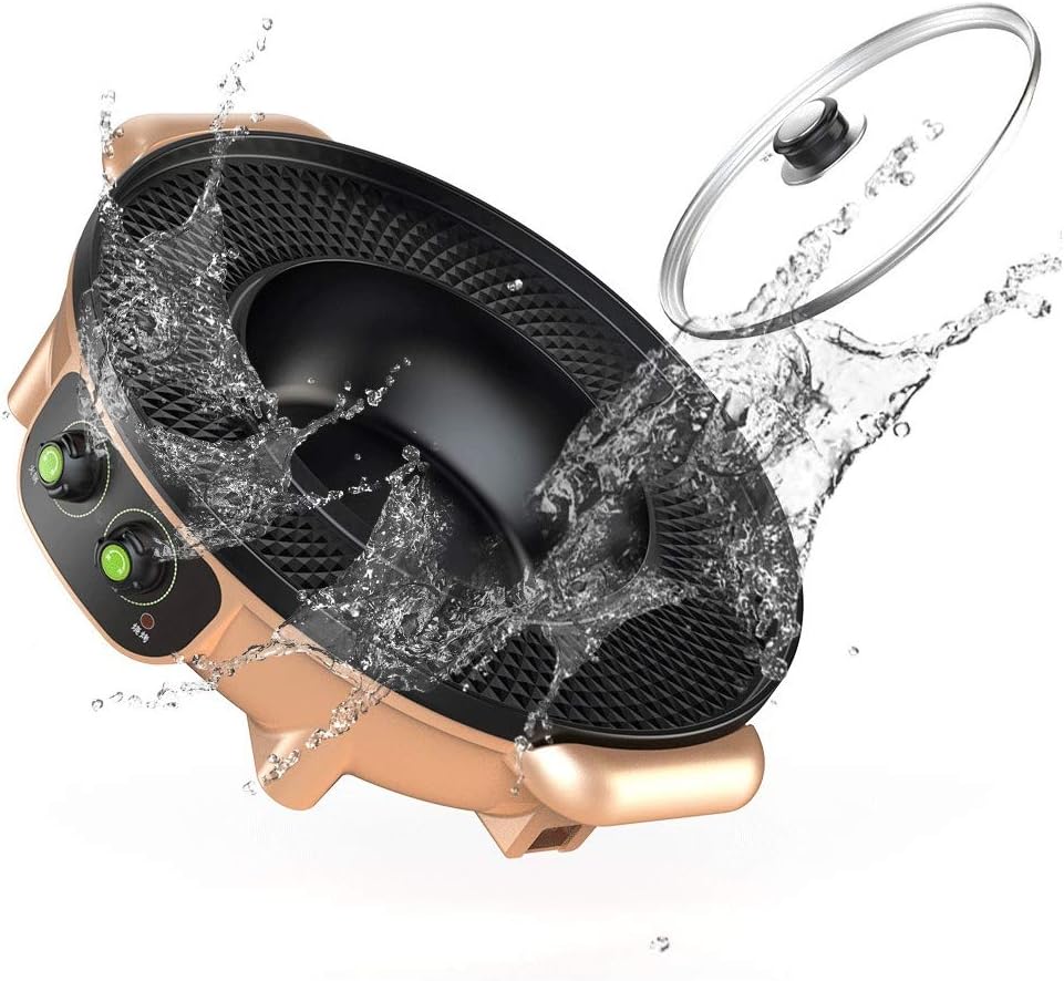 Review BBQ Korean Barbecue Hot Pot Dual Pot Built-in Cooking Pot ...