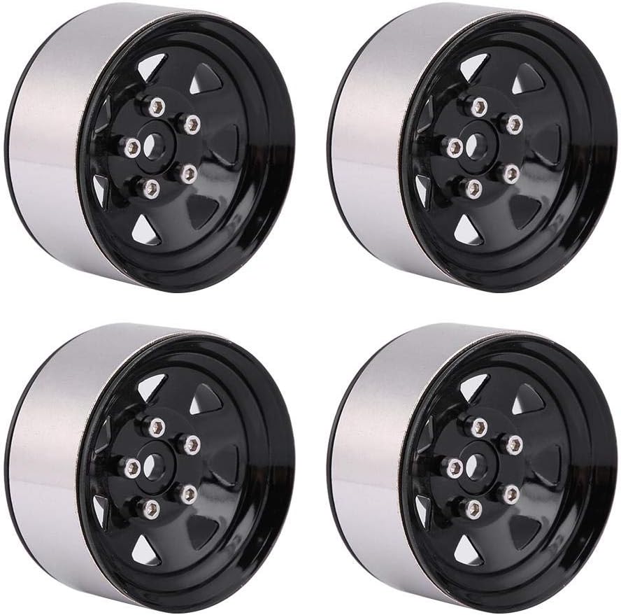 Dilwe RC Car Wheel Hub, 4 Pcs Wheel Hub Metal Rim Hubs Compatible withTraxxas HSP Redcat 1:10 ...