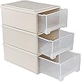 Amazon.com: Gloreen 12 L Plastic Stackable Storage Drawers, 3 Pack Desktop Drawer Box : Home ...