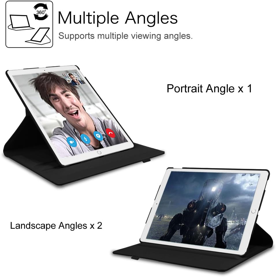 For Apple iPad Pro 12.9 Inch 1st/2nd Gen 360° Rotating Case Smart Cover ...