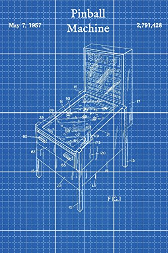 Pinball Machine: Blueprint Journal - Pin Ball Flipper Wizard Game Log ...