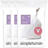 Amazon.com: simplehuman Code H Custom Fit Drawstring Trash Bags in ...