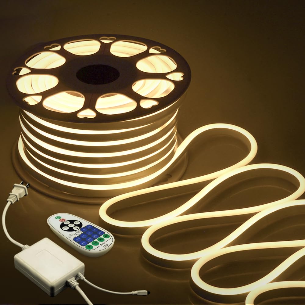 Samsion 82FT LED Neon Rope Lights Outdoor Neon LED Strip Light ...