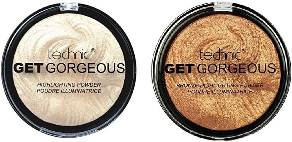 Technic Get Gorgeous Highlighter Powder Shimmer Compact Highlighting ...