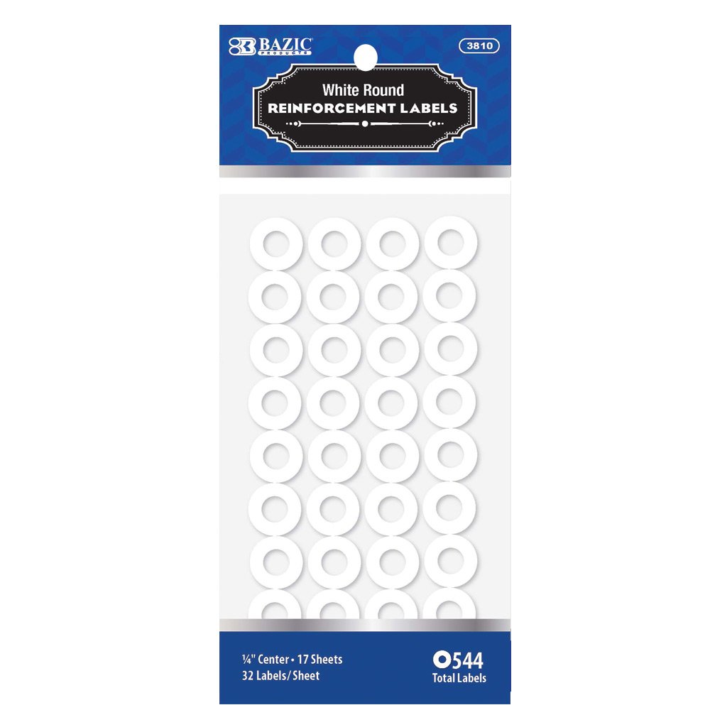Mua BAZIC Reinforcement Label Round 1/4", Hole Reinforcements Stickers ...