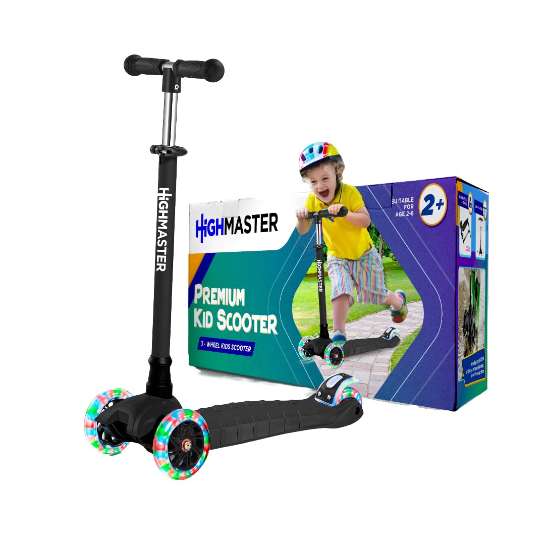 Highmaster 3-Wheel Toddler Scooter for Boys – Light-Up Wheels, Safe ...
