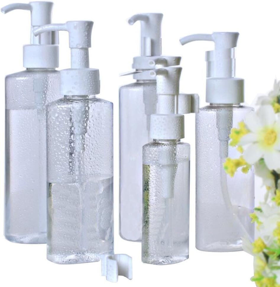 Juego de 3 botellas rellenables de plástico, con dispensador (50 / 100 / 120 / 150 / 200 ml ...