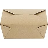 Amazon.com: To Go Food Containers 50 Pack - Kraft Microwavable Folded ...