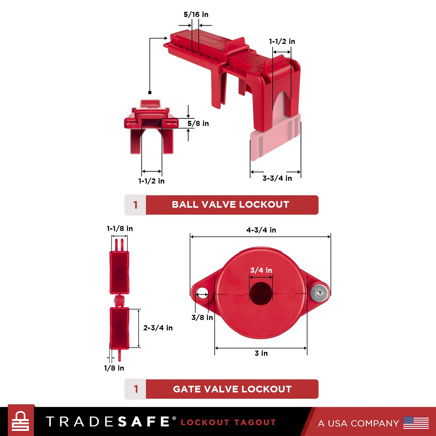 Mua TRADESAFE Professional Lockout Tagout Kit - Loto Locks, Gate Valve ...