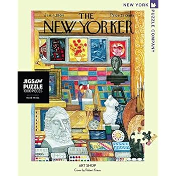 Amazon.com: New York Puzzle Company - New Yorker Art Shop - 1000 Piece Jigsaw Puzzle: Toys & Games