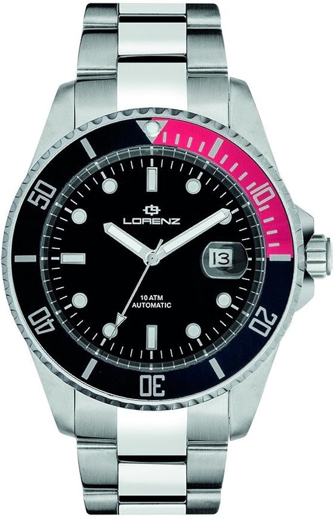 OROLOGIO AUTOMATICO LORENZ SUB LZ26959BB 26959BB: Amazon.it: Orologi