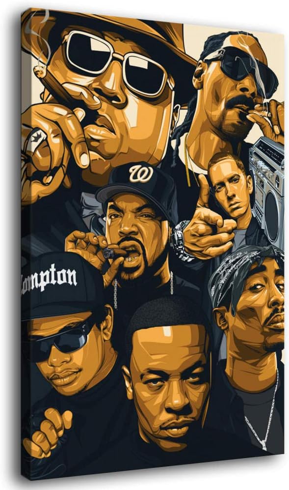 Amazon.com: LOPIU Legends Never Die Rap Singer Old School Rap Posters ...