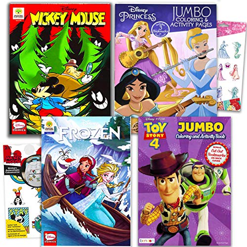 Disney Comics and Coloring Books Super Set ~ Set of 4 Disney Books ...