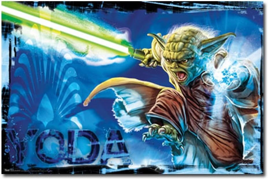 Amazon.com: (22x34) Star Wars Movie (Yoda Unleashed) Poster Print ...