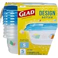 Amazon.com: GladWare Design Series Food Storage Containers 9 Oz, 5 Ct ...
