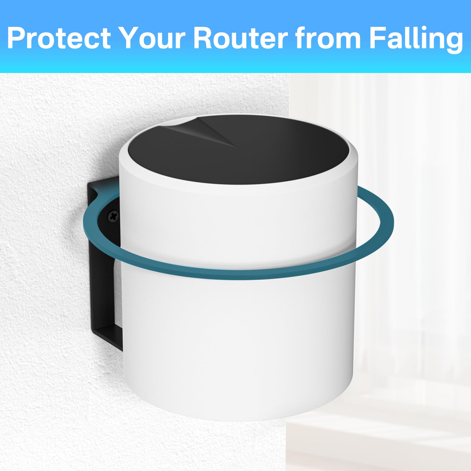 Black Metal Router Wall Mount Shelf For TP-Link Deco X20, X55, X55 Pro ...