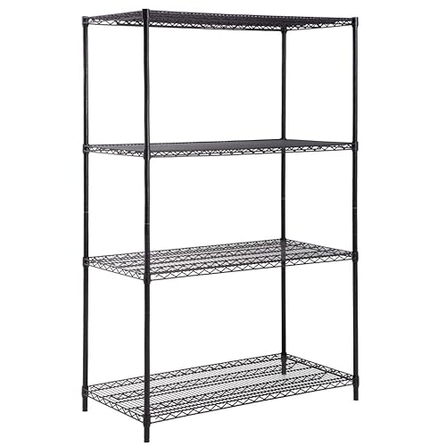 4-Tier Wire Shelving Unit Steel Large Metal Shelf Organizer Garage Storage Shelves Heavy Duty ...