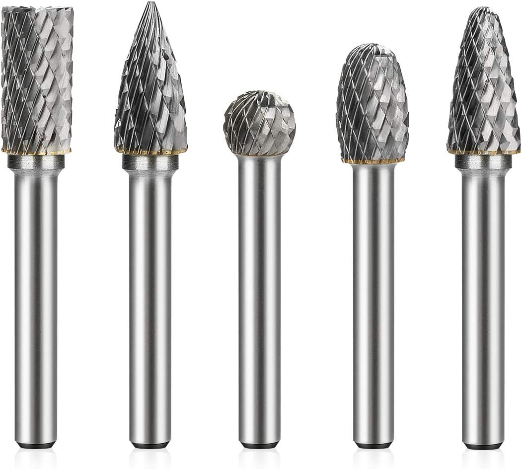 Zwini Lot de 5 fraises rotatives en carbure de tungstène 10 mm: Amazon.fr: Bricolage